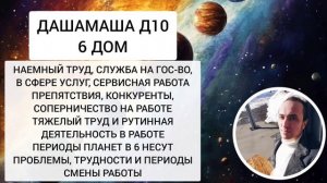 Дашамша Д10 - Дробная карта дома профессии