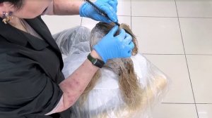 Холодный блонд, осветление крем краской, блондин без обесцвечивания