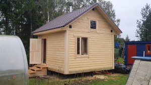 СК Заказ-Дом: проект популярной бани из профилированного бруса, строительство бань под ключ Пестово