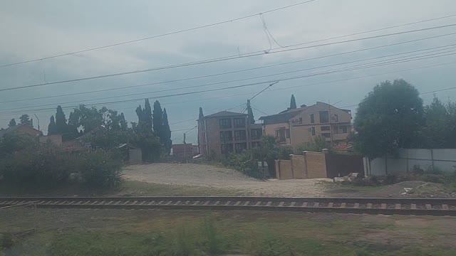 Новый Афон (Абхазия) / Вид из автобуса на море / Комментарии экскурсовода про Новый Афон