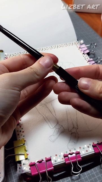 Рисую Ютуб 🔴хуманизация#tiktok #shorts #art #watercolor #lizbet #asmr