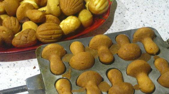 НОСТАЛЬГИЯ  Назад в СССР выпечка в форме, Печенье "Грибочки"