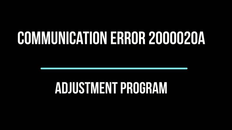 Epson L366 Communication Error 2000020a