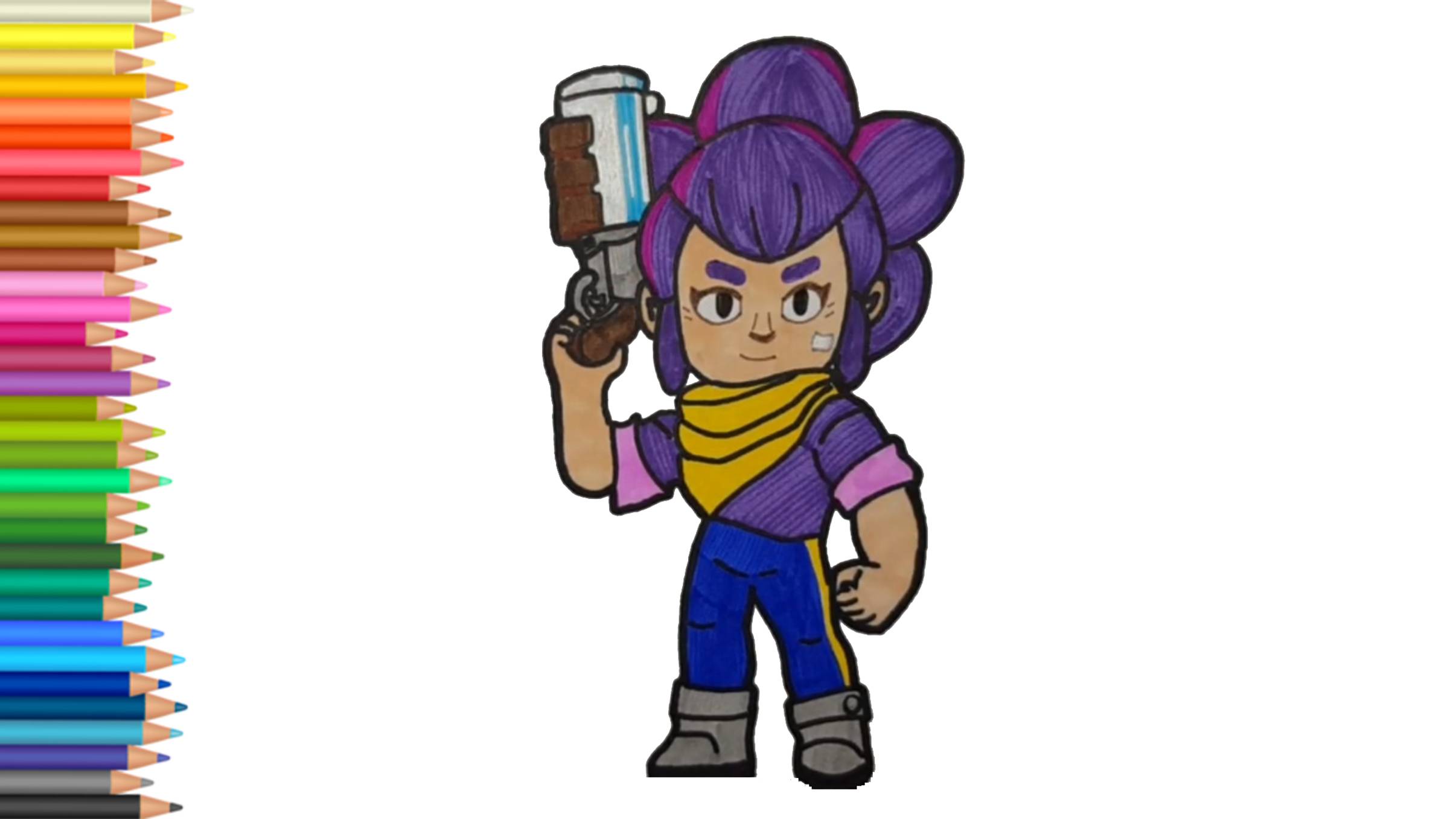 Как нарисовать  Шелли из Бравл Старс ⭐