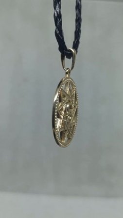 Славянский оберег Символ Рода в звезде Инглии из желтого золота 585 #jewelry #pendant