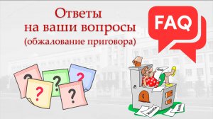 Ответы на вопросы об обжаловании приговора