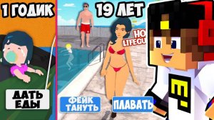 ПРОЖИЛ 100 ЛЕТ ЗА 24 ЧАСА ЧЕЛЛЕНДЖ ! ЕВГЕНБРО от РОЖДЕНИЯ до СМЕРТИ в МАЙНКРАФТ ТРОЛЛИНГ MINECRAFT