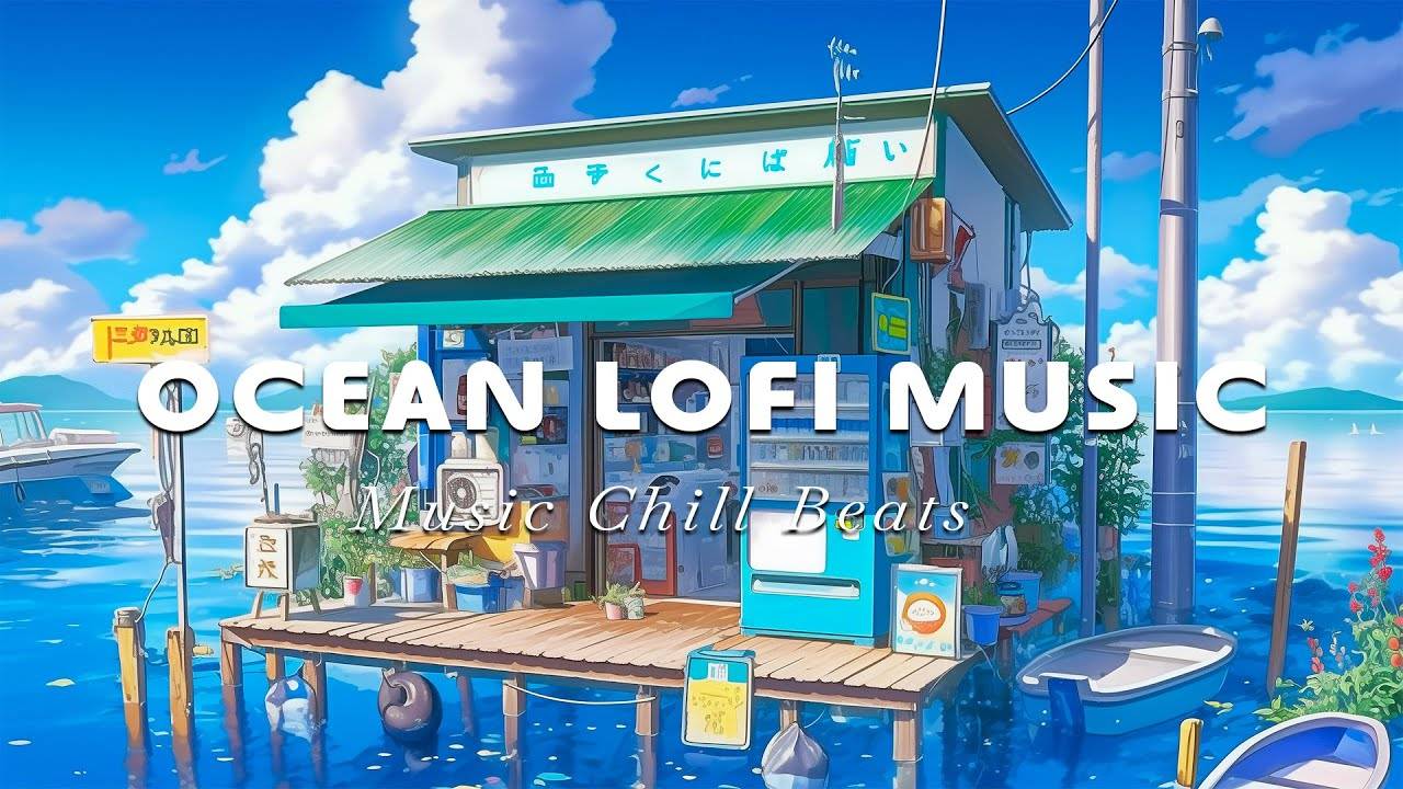 Seaside Lofi in a Japanese Café 🌊 Relaxing Lo Fi Beats with Ocean Breeze Ambience, Cozy Lofi Music