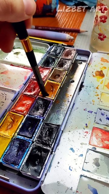 Рисую соленые огурчики🥒акварелью#tiktok #shorts #art #painting #watercolor #lizbet #asmr