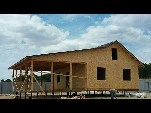 Сип панельный дом 10 × 7,5м + 10 × 6 терраса #сиппанельныйдом