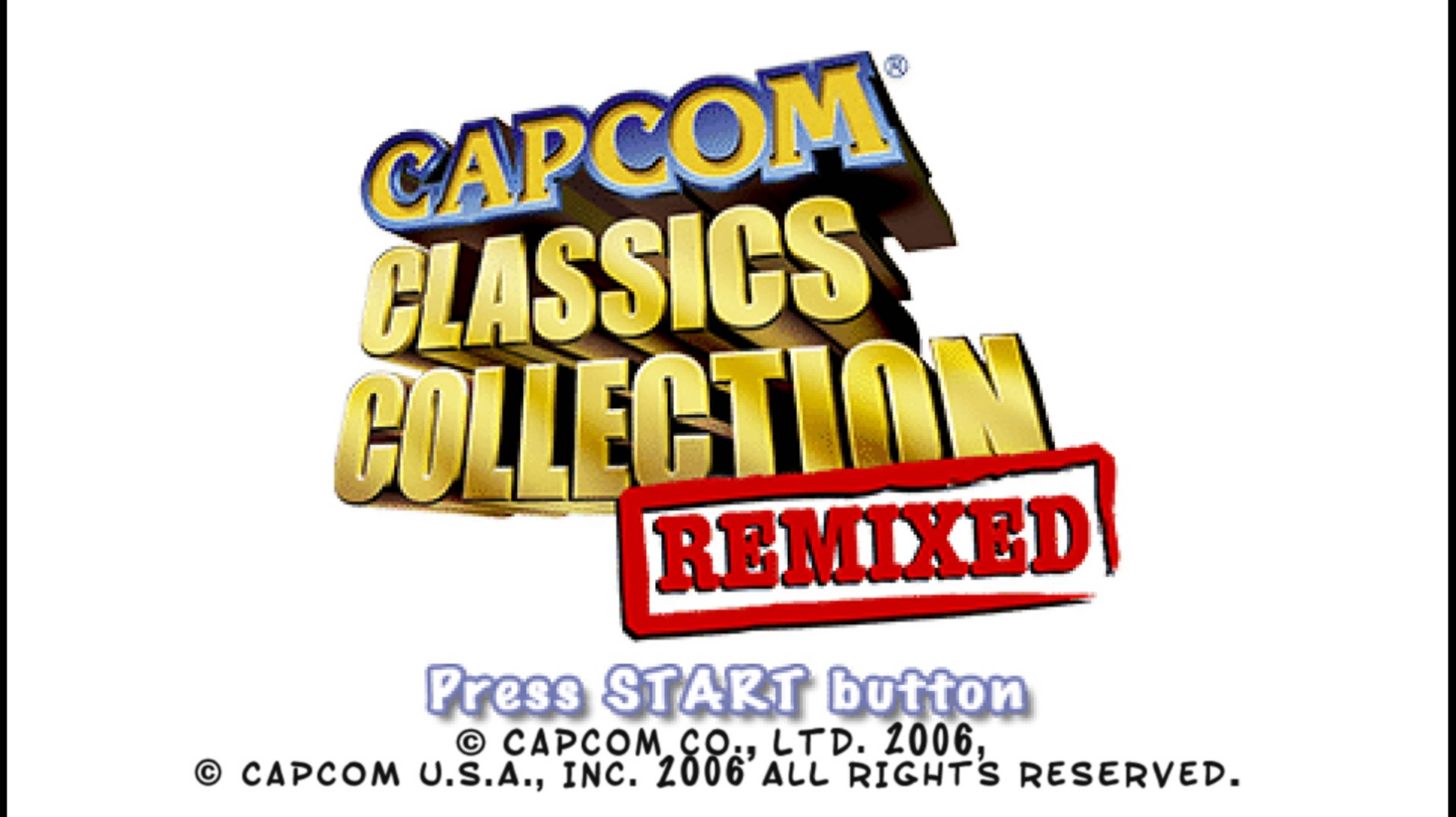 Capcom Classics Collection Remixed PSP PAL EU Retro Collection Disc Menu (ULES-00347)