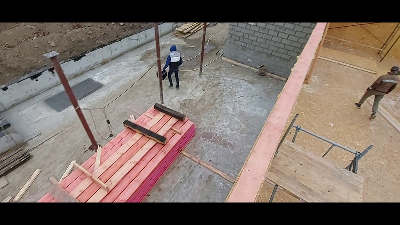 Сип панельный дом 16,2×10,8м...Эпизод-8...монтаж сип панельных стен...