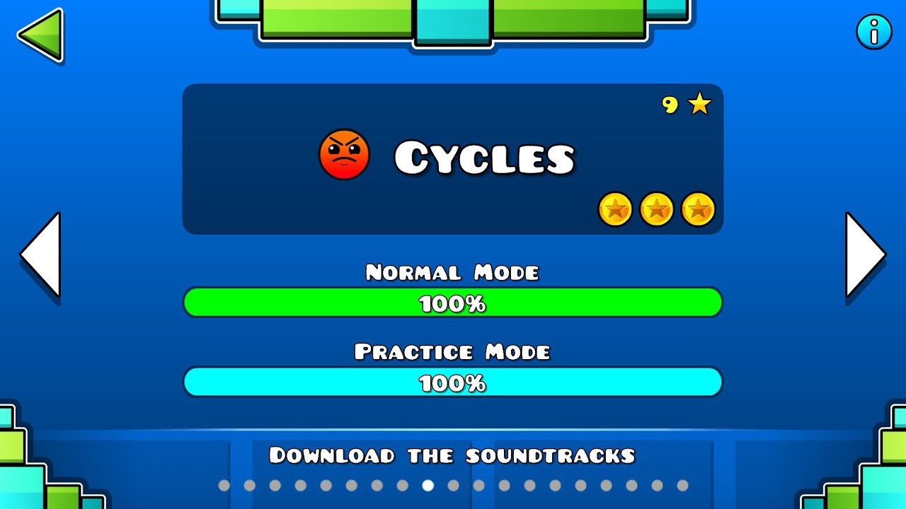 Geometry Dash - Cycles (Все Монеты)