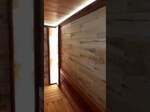 Установка банной печи. Отделка бани