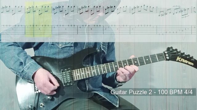 Гитарный паззл 2. Темп 100 уд. Отработка и практика/Guitar puzzle 2 -  Tempo 100 BPM: Just practice