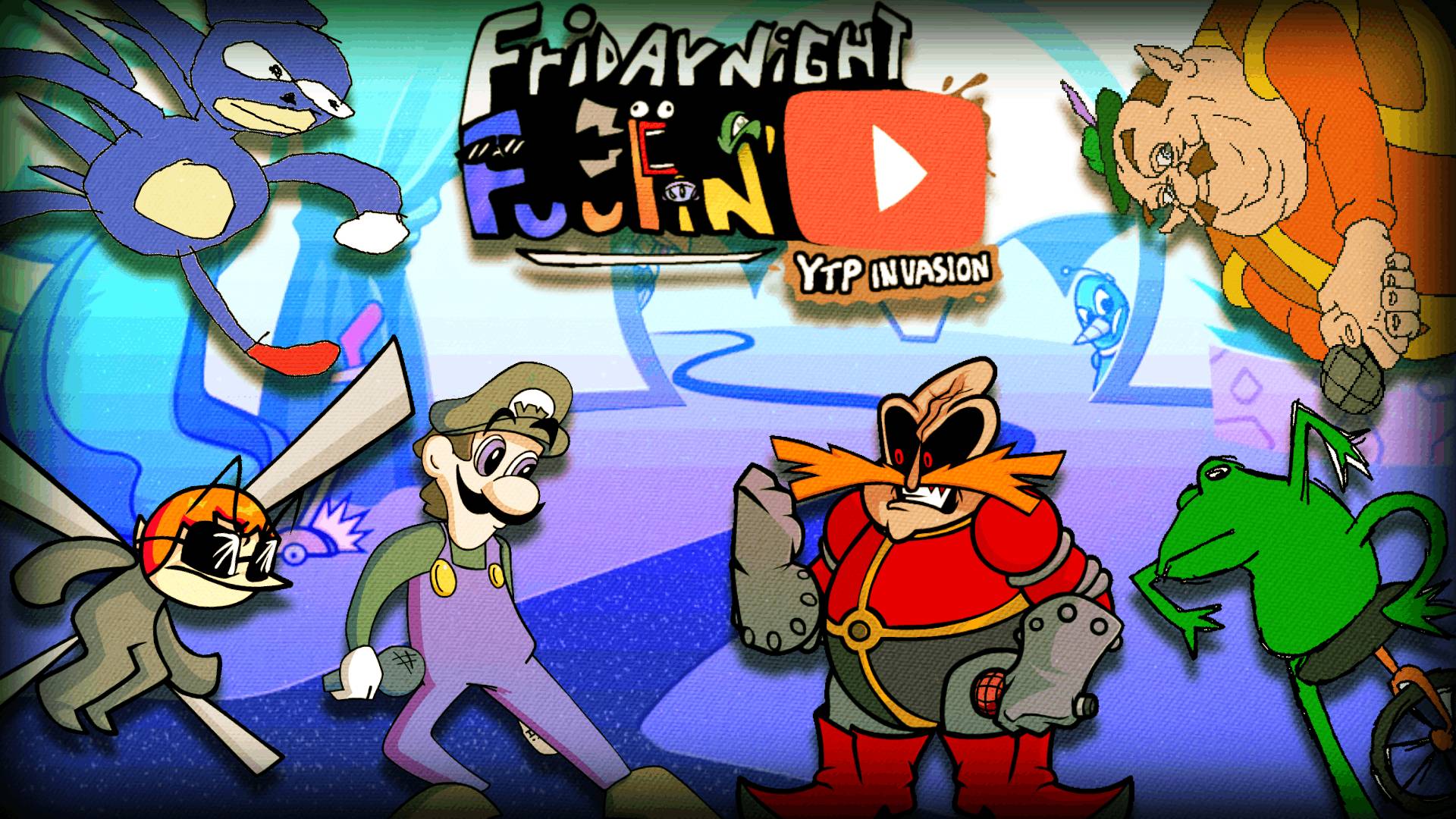 Странно, но вроде нормально 💰 FNF - YTP Invasion V3 MOD - 1 часть ...