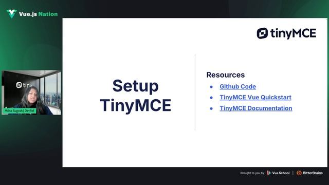 Vue.js Nation 2025 - Mrinalini Sugosh - Разработка CRM-системы обмена сообщениями на Vue.js и TinyMC