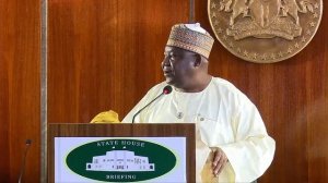 Director-General, Bureau of Public Service Reforms (BPSR), Dr. Dasuki I. Arabi, briefs the Press