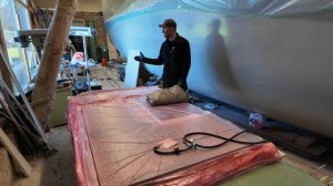 Deck House Interior Taking Shape Did We Just Trap Our Boat Inside The Barn - Ep. 436 RAN Sailing