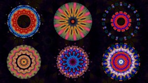 6 different mandalas-6 different kaleidoscopes (Splendor color of Kaleidoscope)