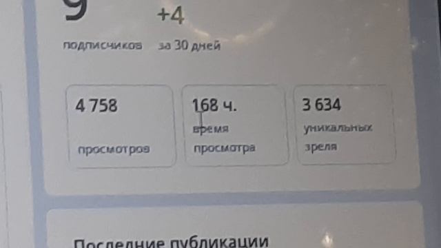 стастистика канала 4 часть