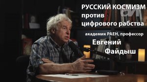 Разговор с академиком РАЕН, профессором Евгением Файдышем «Русский космизм против цифрового рабства»