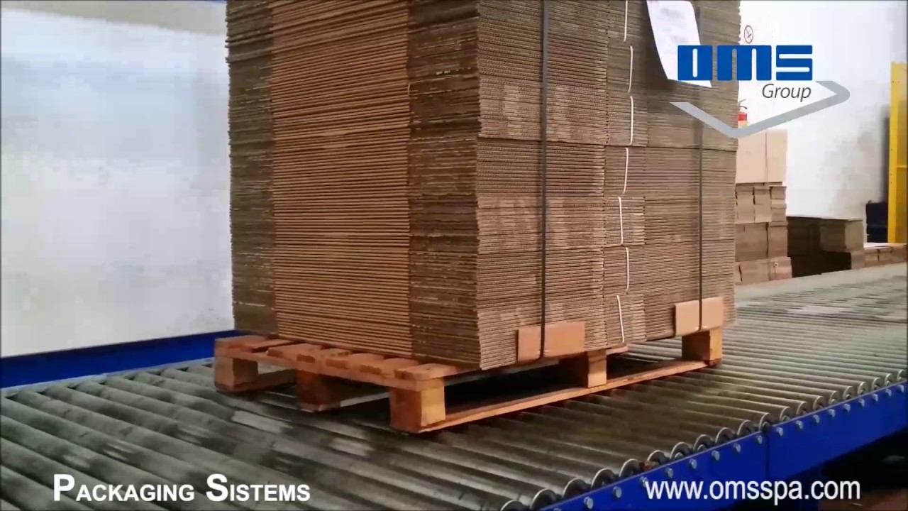 Упаковка картона на машине OMS AVR900