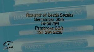 Pembroke COA: Register of Deeds Speaks promo