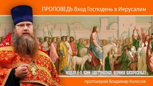 ПРОПОВЕДЬ. Вход Господень в Иерусалим (Вербное воскресенье), прот. Владимир Колосов, 2025