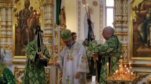 В праздник Входа Господня в Иерусалим  Литургвозглавил Преосвященнейший епископ Герман