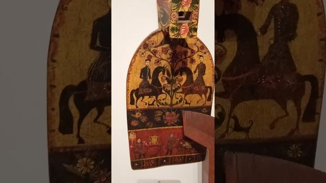 Прялки. Роспись и резьба по дереву.