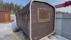 Баня квадро "Хаус" 6 метров с просторной комнатой отдыха купить на Бору.
