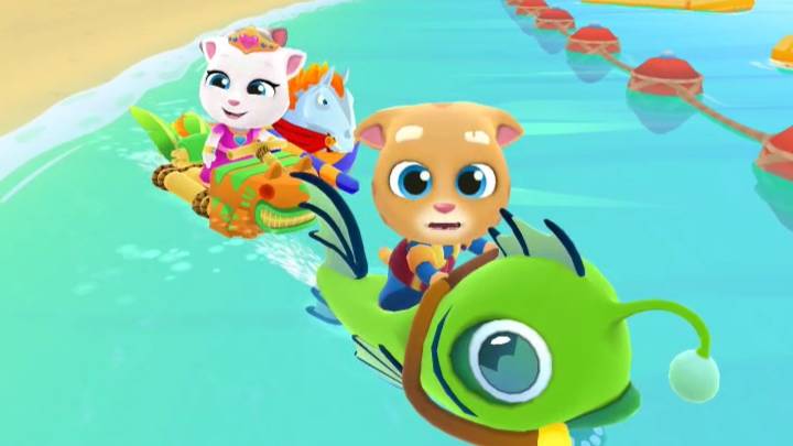 Мультики для детей - Аквабайк Мой говорящий Джинджер Talking Tom Jetski 2