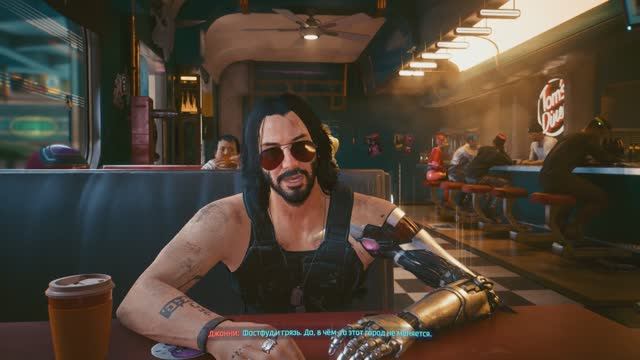 Cyberpunk 2077 Пуля в голову, явление Джонни Сильверхенда, приговор. №9