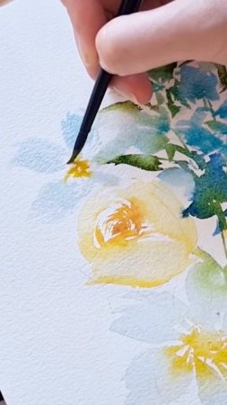 Watercolor Flower: Yellow and Blue Skillshare Class
