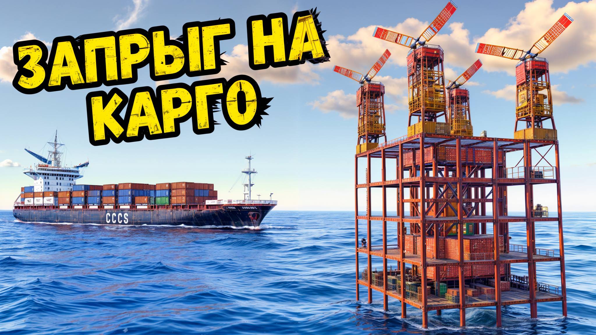 ЗАПРЫГ НА КАРГО или СОЛО ВЫЖИВАНИЕ В БУНКЕРЕ НА ВОДЕ в РАСТ/RUST!  @Arthur_Berdankin 