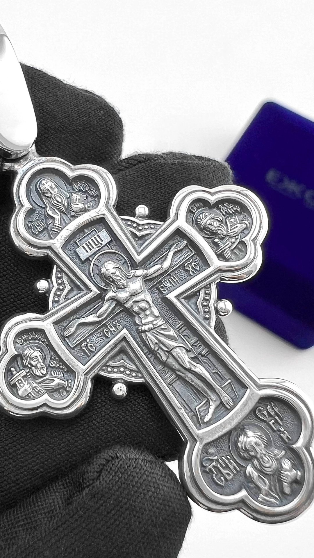 Крест серебряный 16 грамм и якорная цепь серебряная