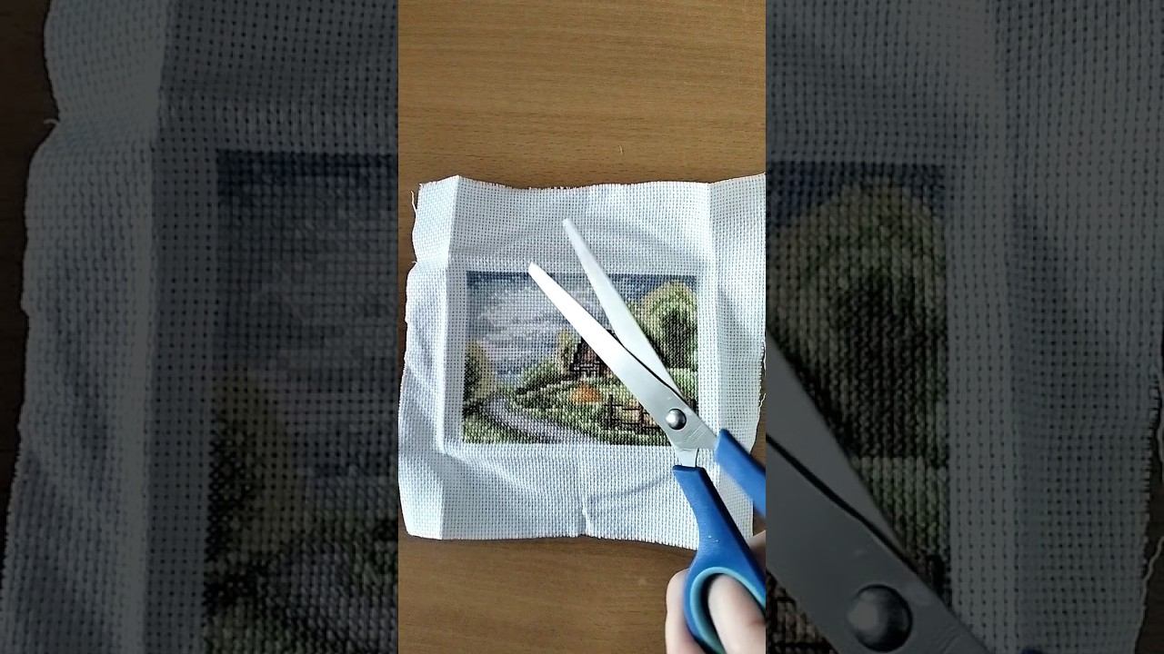 Закончила вышивку крестом | #вышивка #крестиком #shorts