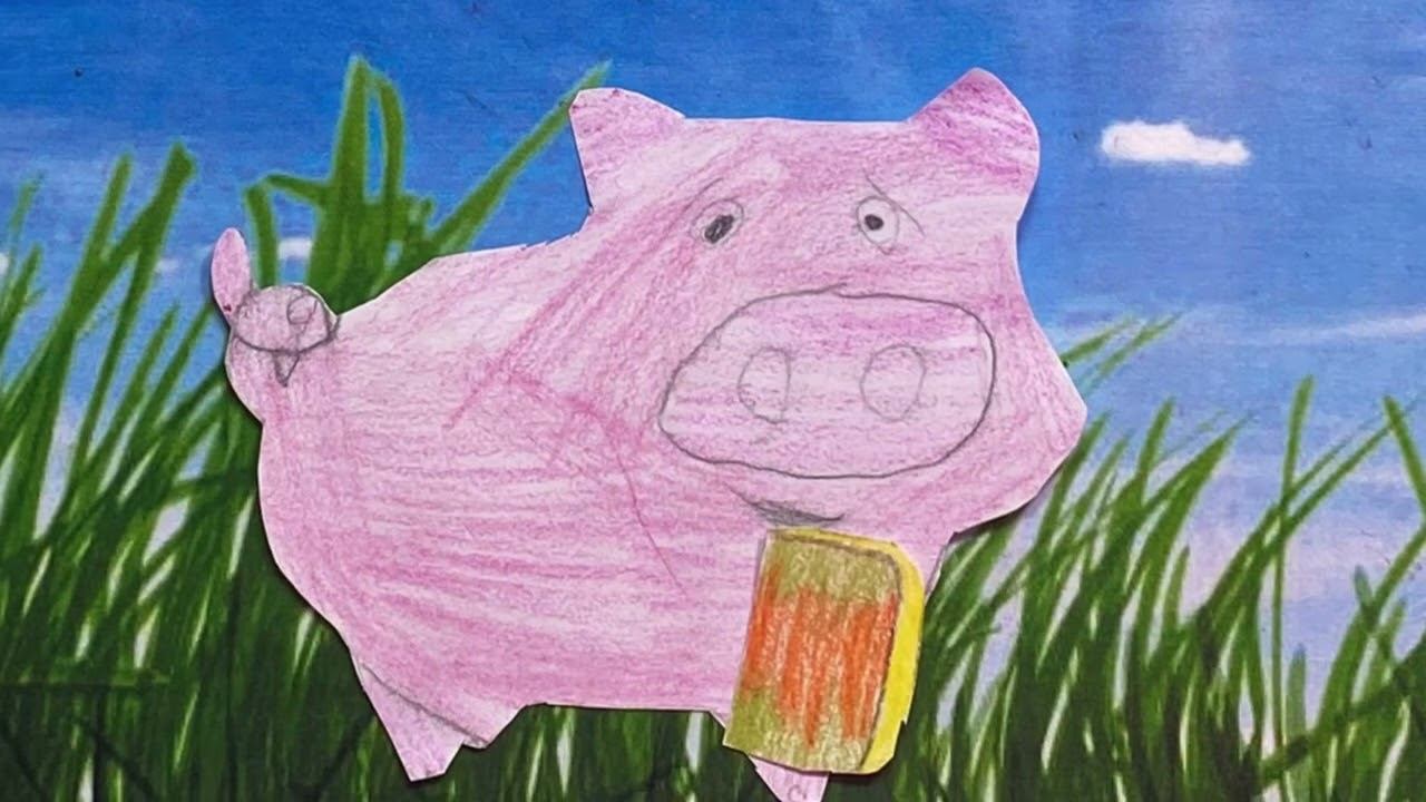 Поросенок  и гусь  / Топоркова Софья - 7 лет