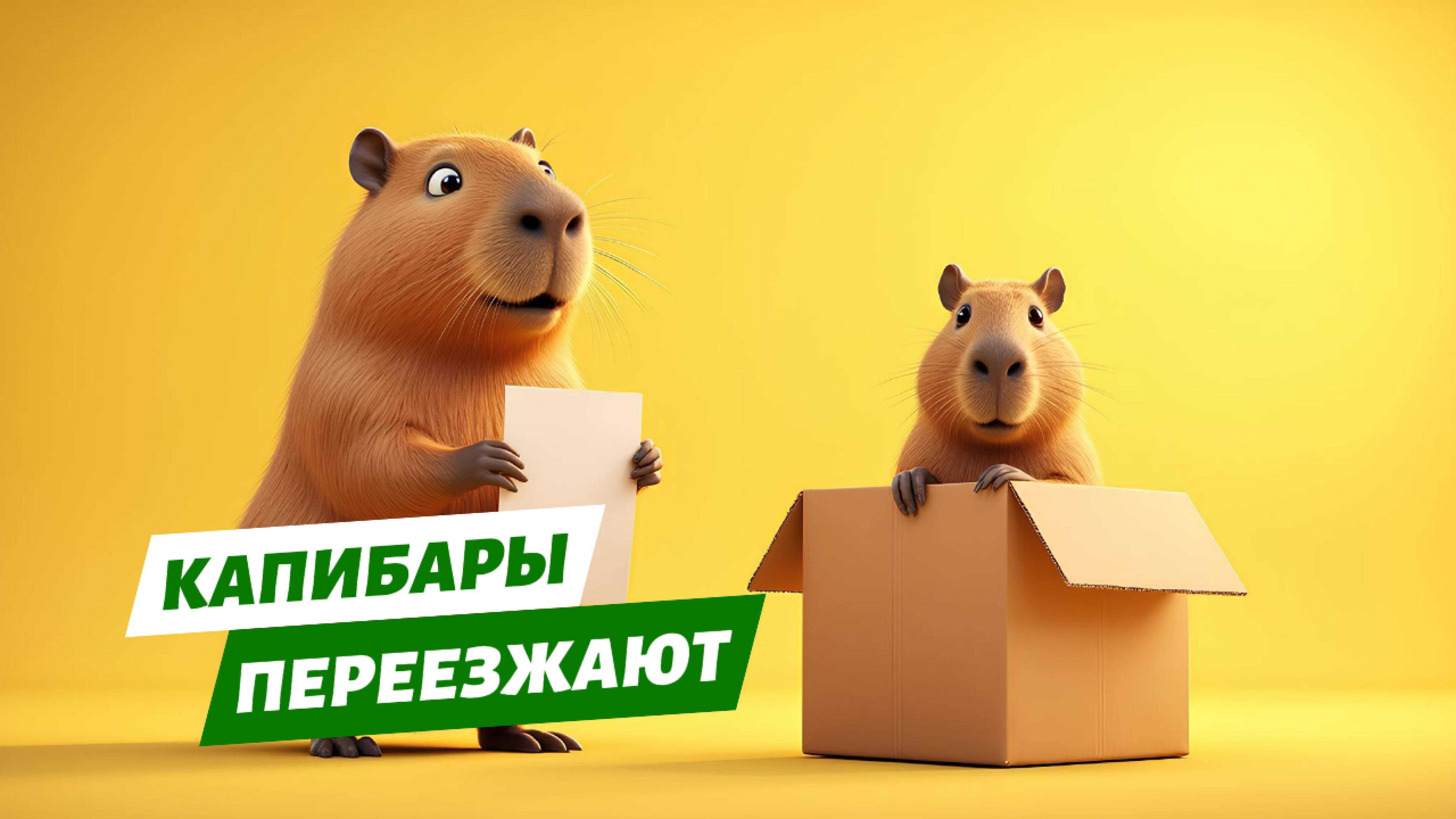Капибары переезжают. 🐾 Смешной мультфильм для детей про капибару и его семью! ❤️