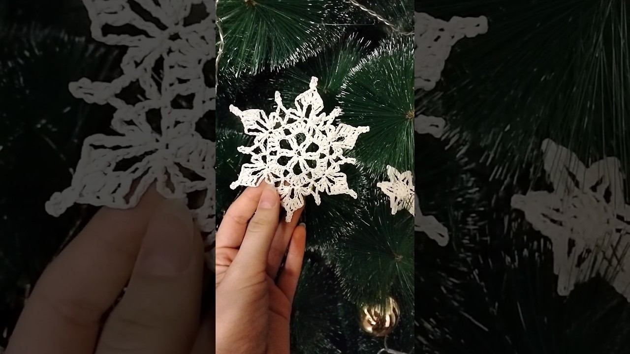 Вязаные снежинки украшения для ёлочки | #новыйгод #зима2023 #снежинкасвоимируками #happynewyear