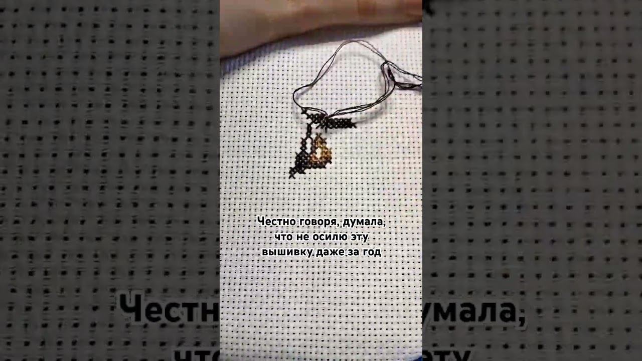 Как я начала вышивать | #начало #вышивка #домик #shorts