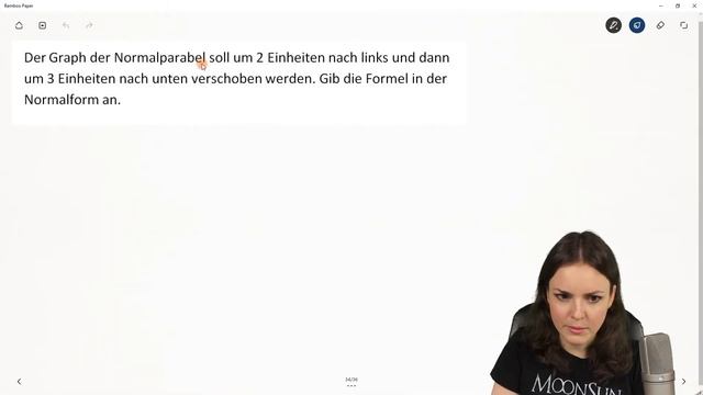 PARABEL verschieben – Formel aufstellen, Gleichung, Vektor ...