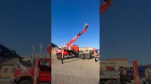 В этот раз мы выполнили перегон своим ходом новой автовышки  (АПГ) с высотой подъёма 45 метров.