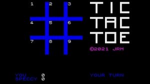 Tic Tac Toe for ZX Spectrum 128/+2