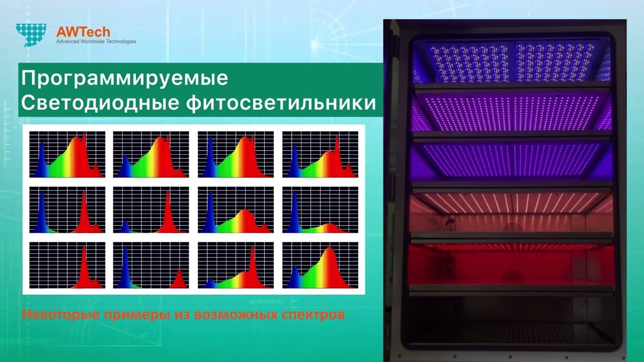 Программируемые светодиодные светильники в климатических камерах МИР, AWTech