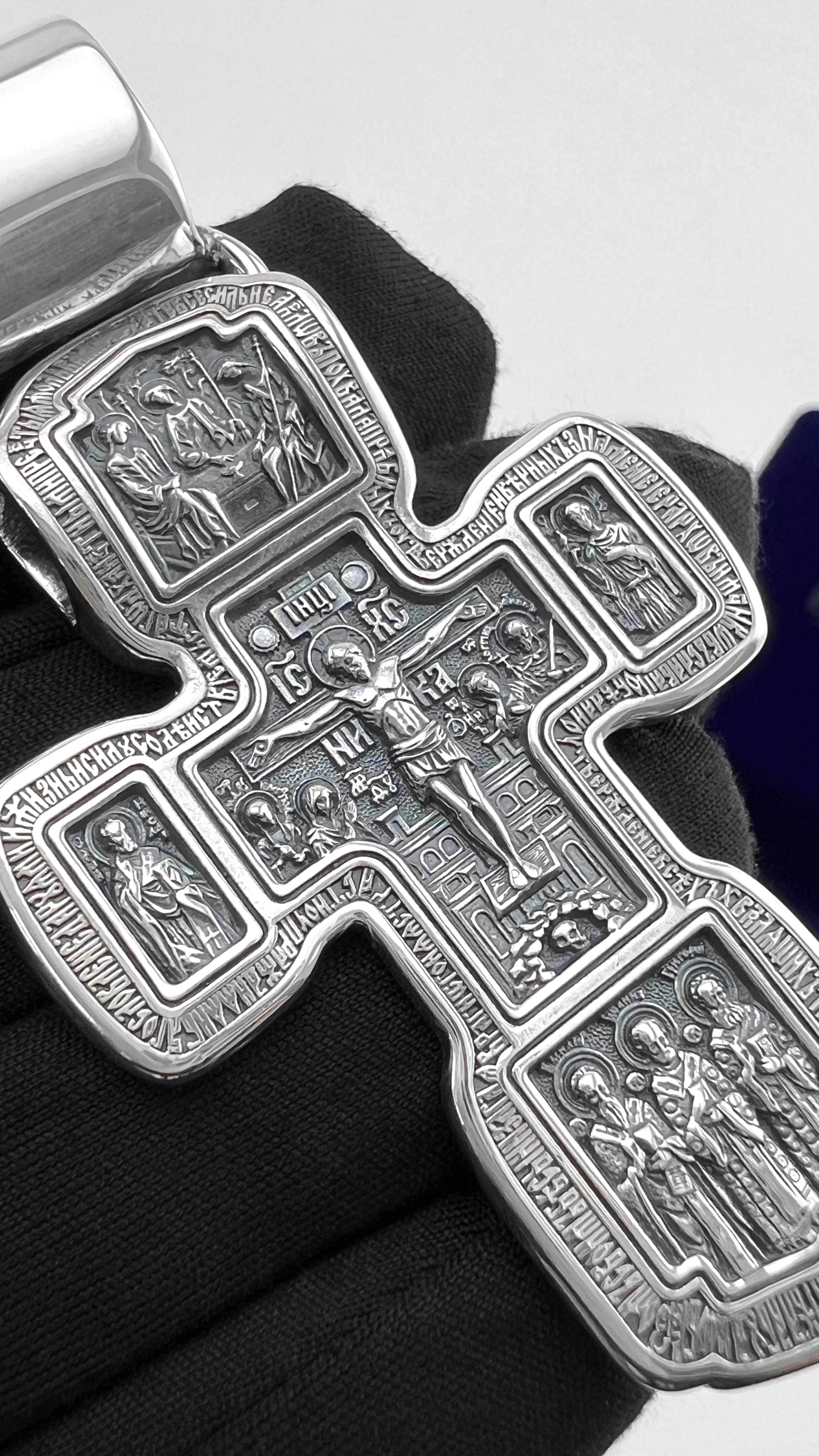 Серебряный крест 30 грамм и серебряная цепь Якорь