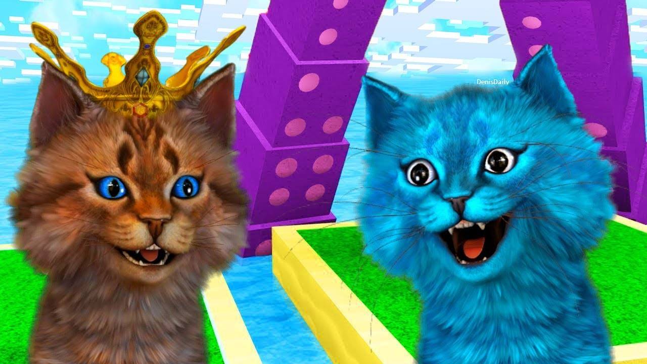 Выживаем на островах в роблокс ! котёнок лайк и котик игроман