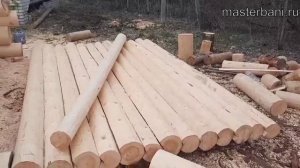 Сруб бани 6х4 в чашу в дикий угол
