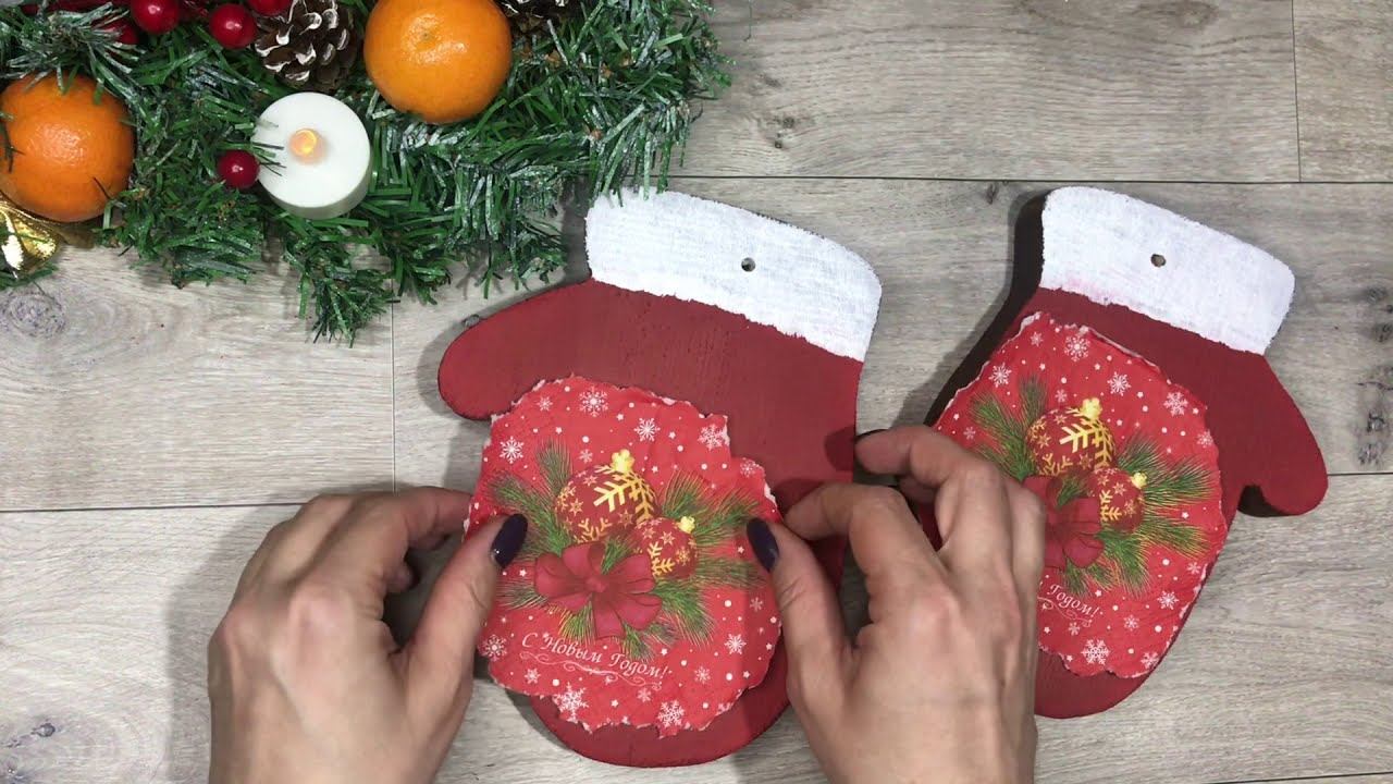 DIY| Деревянные варежки | Панно с оленем | Гирлянда из шишек